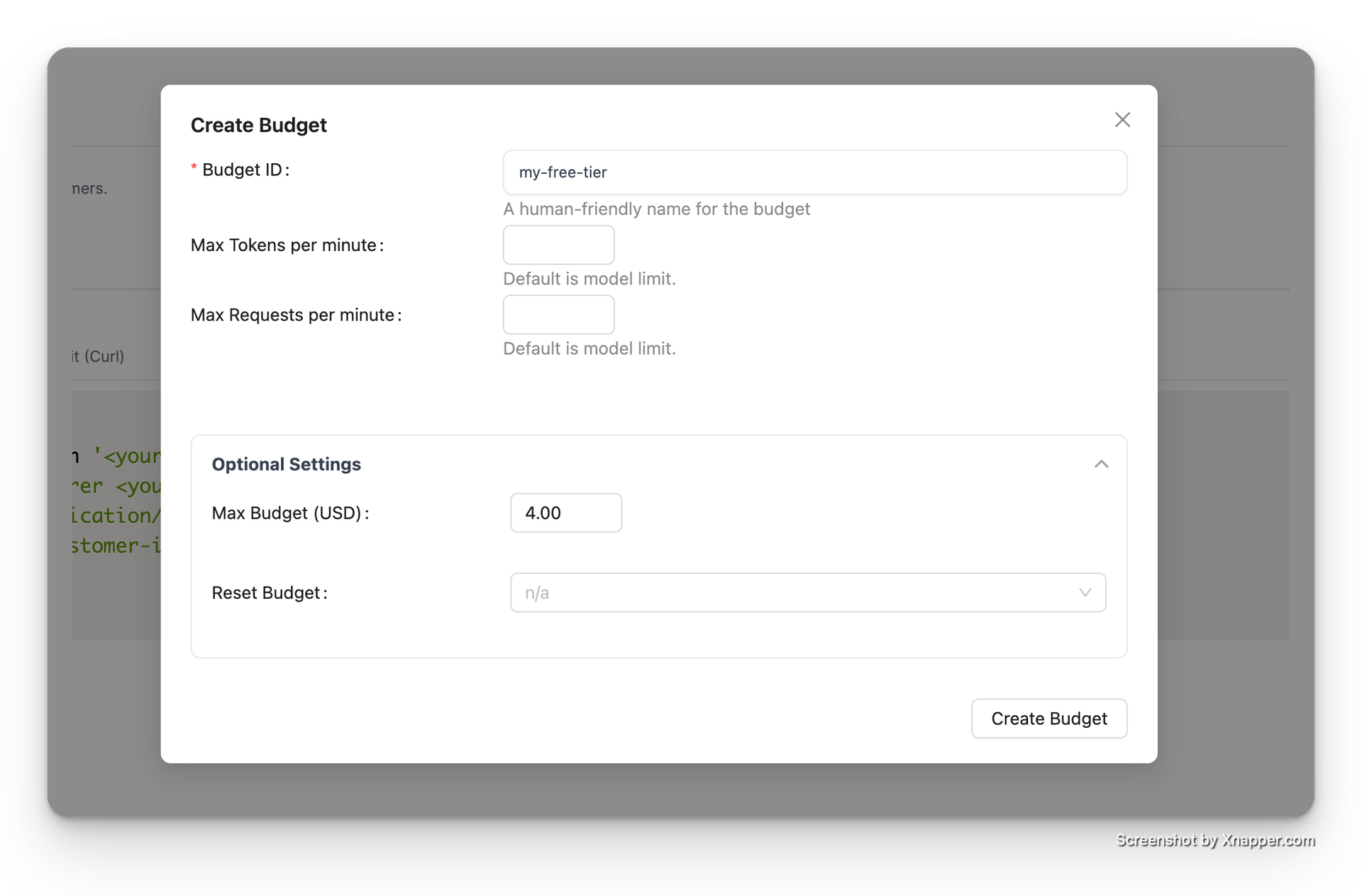 Customers / End-User Budgets | liteLLM