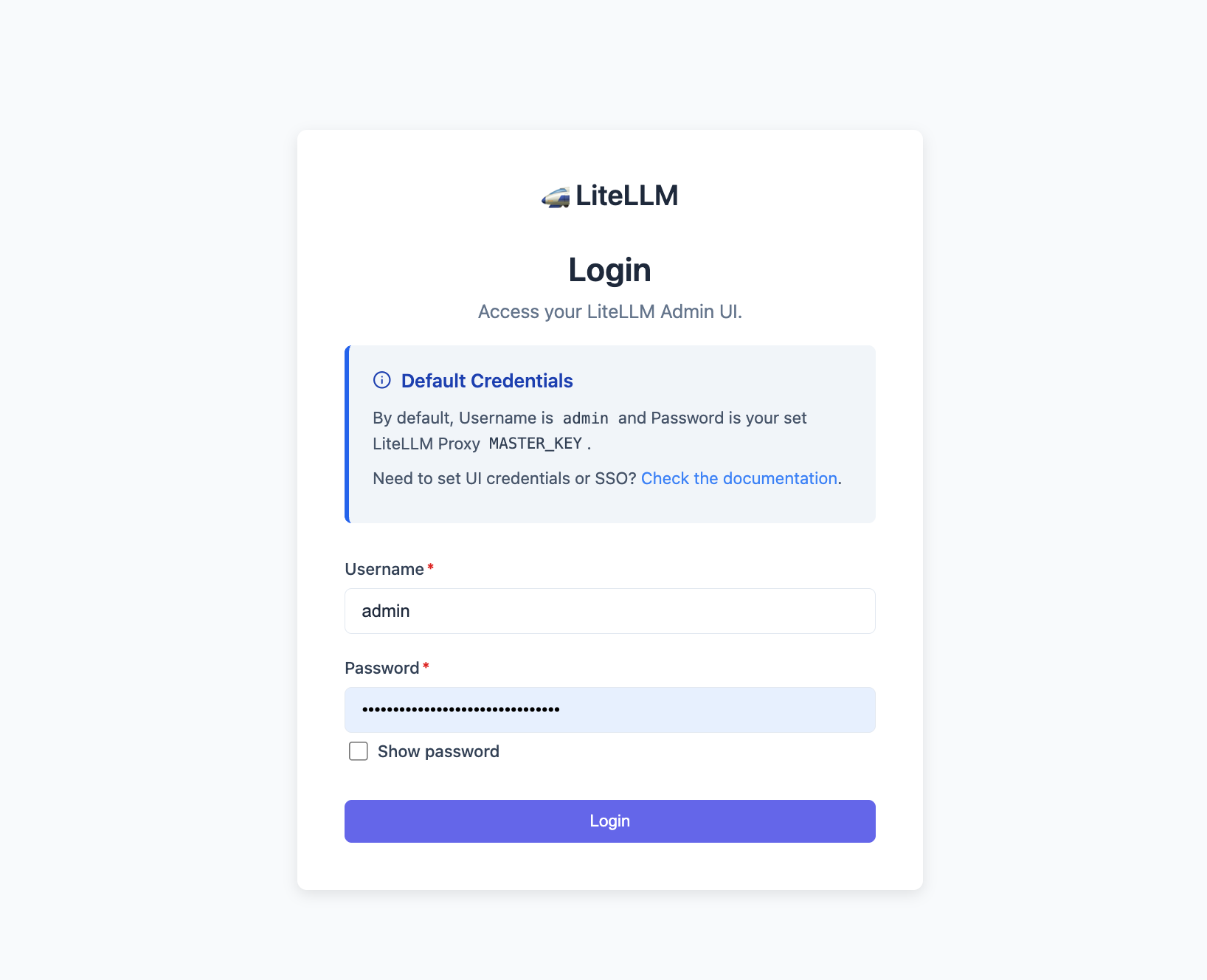 SSO for Admin UI | liteLLM