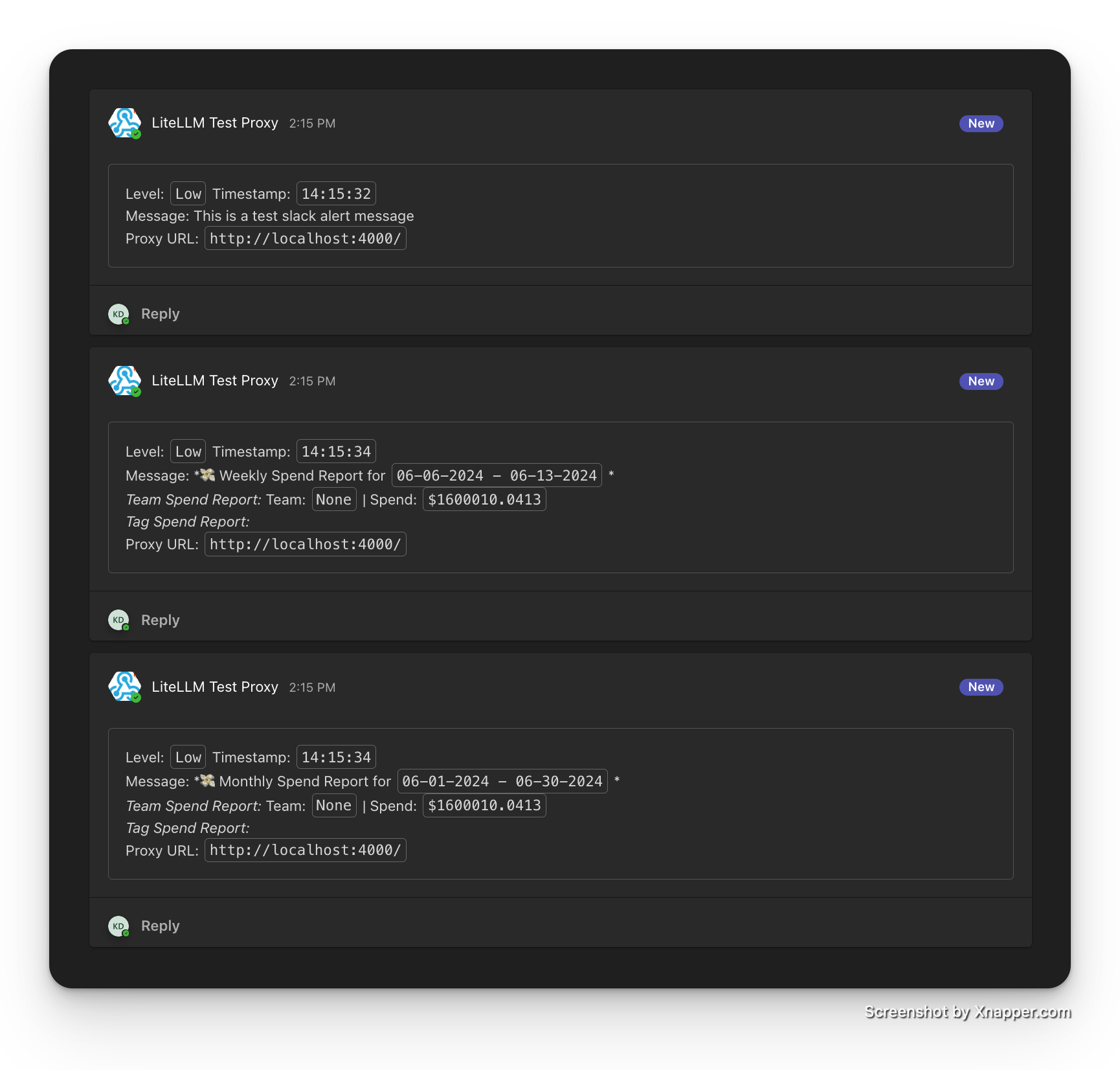 Alerting / Webhooks | liteLLM