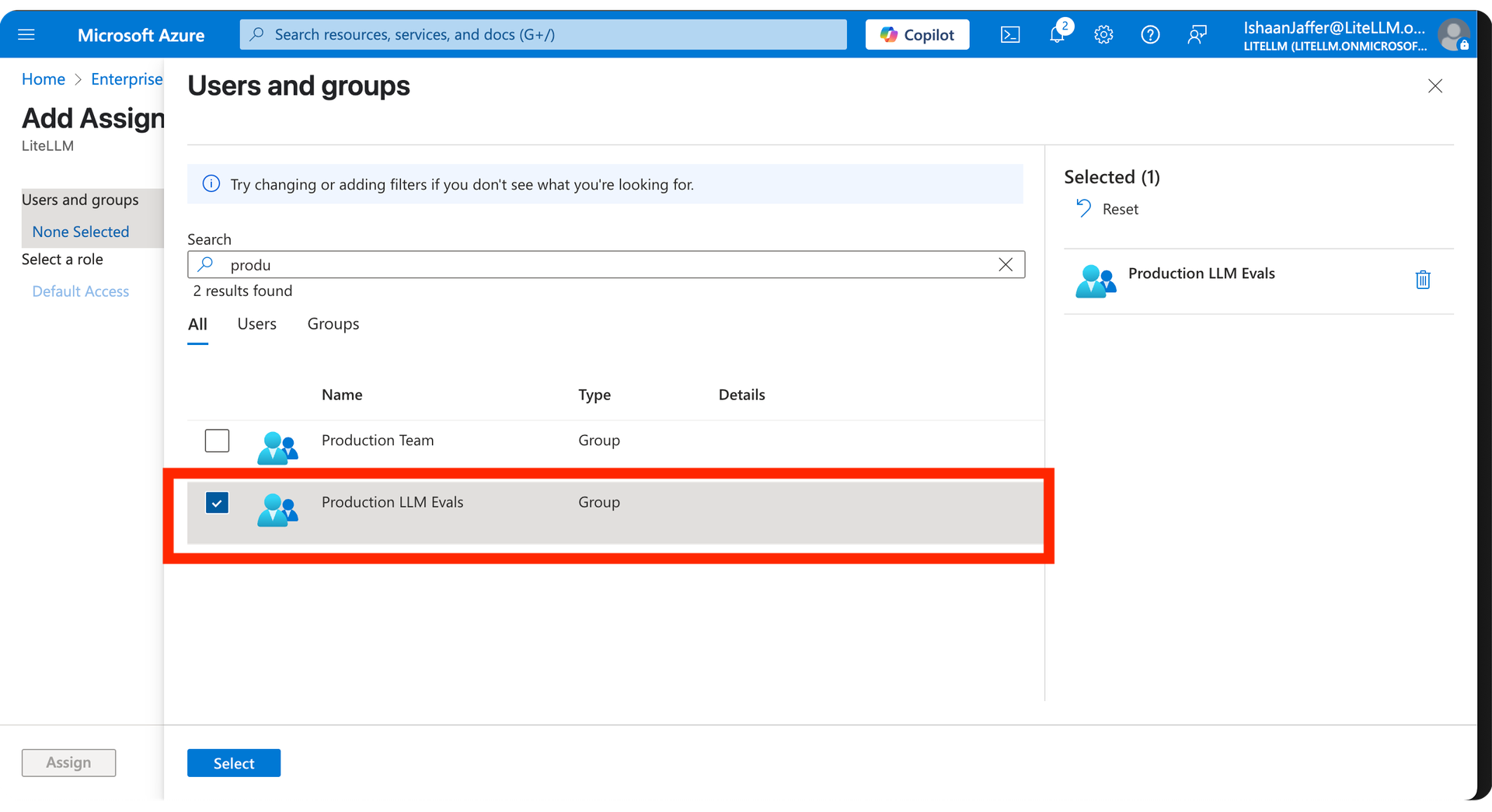 Microsoft SSO: Sync Groups, Members with LiteLLM | liteLLM