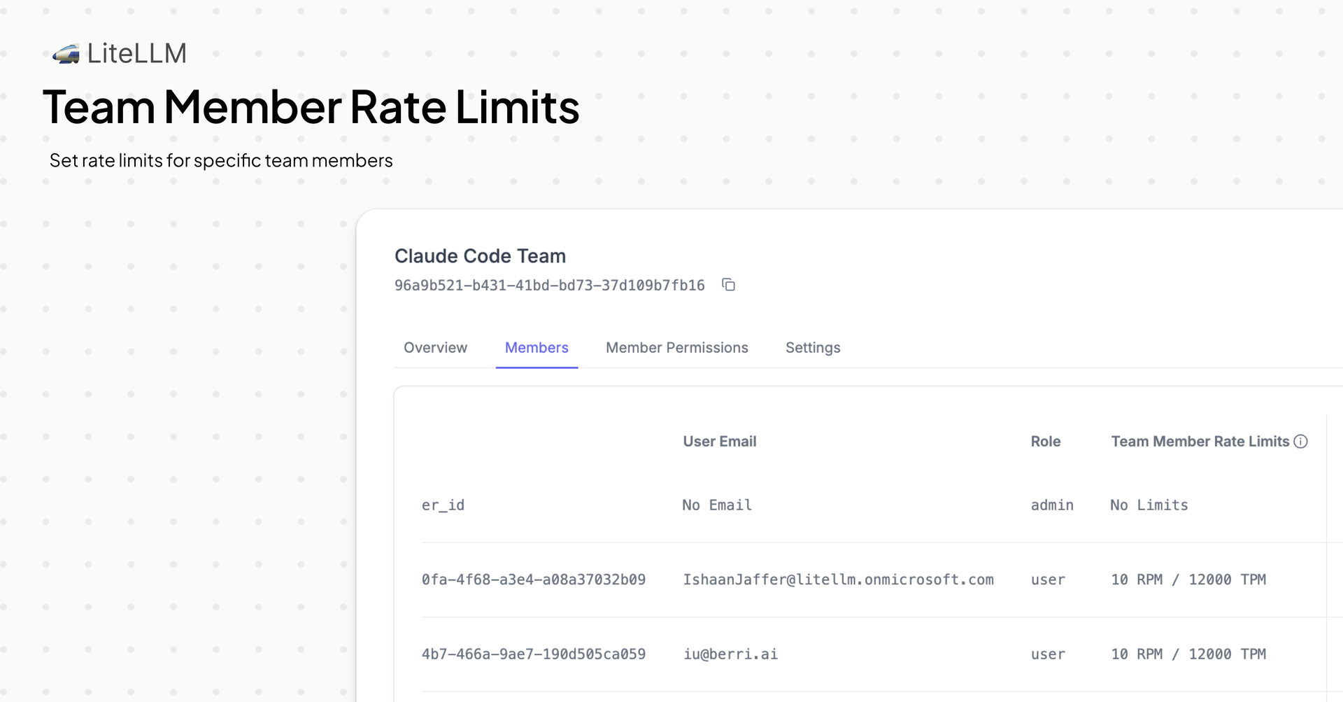 v1.75.8-stable - Team Member Rate Limits | liteLLM